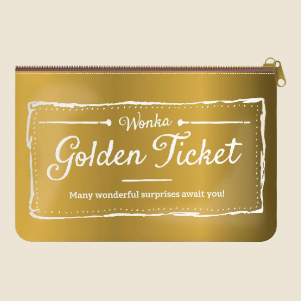 Roald Dahl Pouch - Golden Ticket (Willy Wonka) | Brits